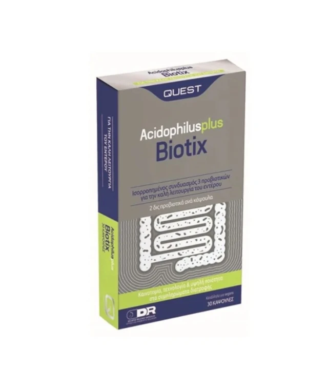 QUEST BIOTIX ACIDOPHILUS PLUS CAPS 30TMX | Central Pharmacy